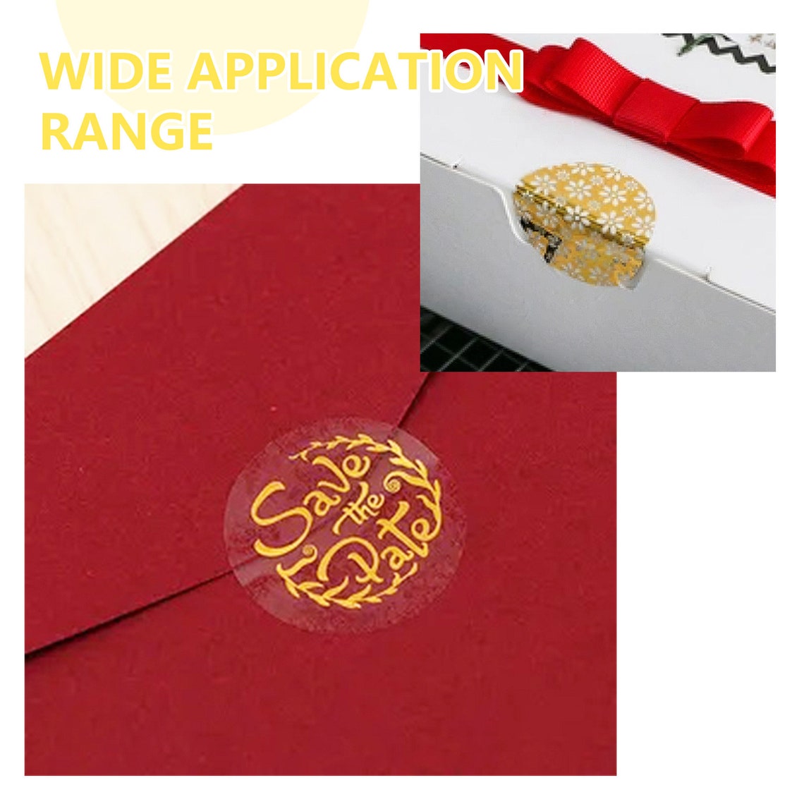 Custom Transparent Stickers With Gold Foil, Personalized Clear Labels ...