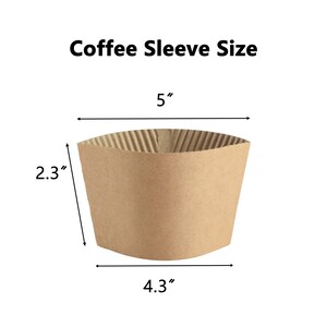 Personalized Coffee Cup Sleeve, Baby Shower Decor, Custom Natural Brown ...