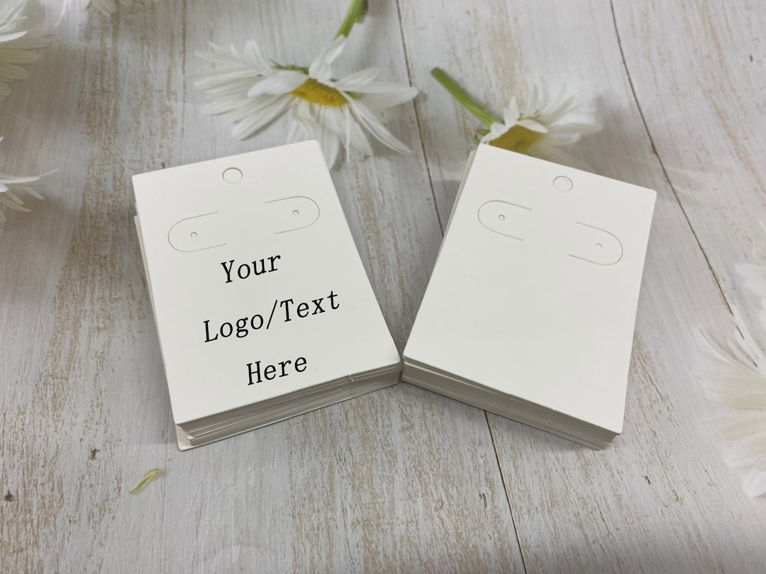 Custom Rectangle Earring Cards, Jewelry Display Card, Personalized ...