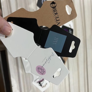 Custom Fold Over Necklace Tags, Jewelry Display Card, Personalized ...