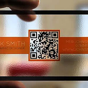 Transparent QR Code Business Card, Clear Glossy Plastic Card, Plastic ...