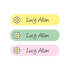 Personalized Vinyl Name Stickers, Cute Name Stickers With Mini Pattern ...