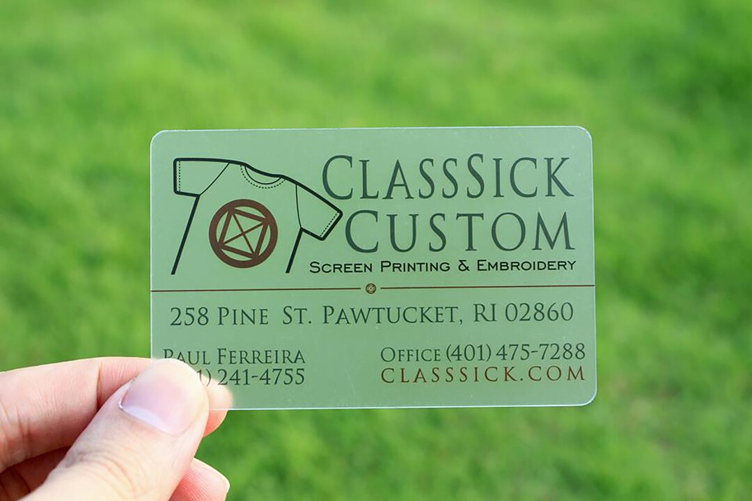 Translucent Business Cards, Matte Plastic Cards, Frosted Plastic ...