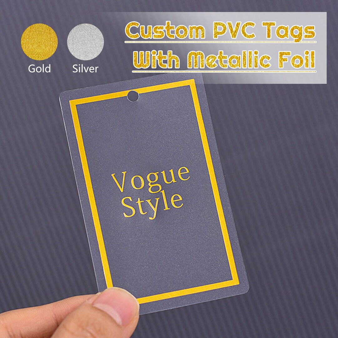 Custom Frosted Tags With Metallic Foil, Custom Round Corners Tags With ...