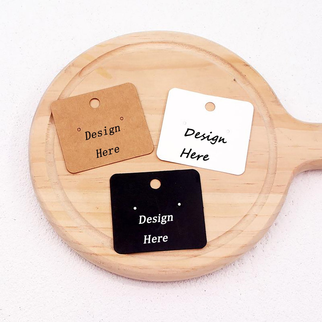 Blank Necklace Card With Logo or Text, Custom Earrings Display Card ...