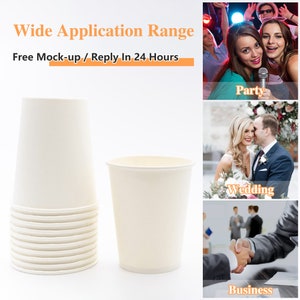 Custom Coffee Cups, Paper Cups, Disposable Cups With - Photo/logo/text ...