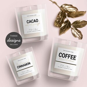 Editable Candle Templates, Modern Candle Tin Label Template, Editable ...
