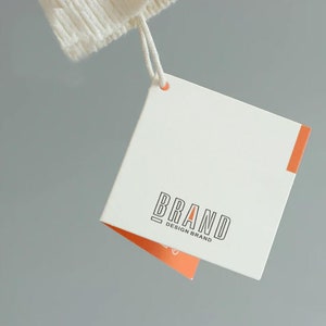 Square Hang Fold Tags, Clothing Labels With Your Design, Half Fold Hang ...