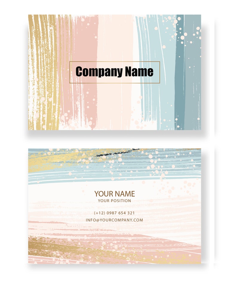 Modern Custom Business Card Custom Business Card Templates - Etsy