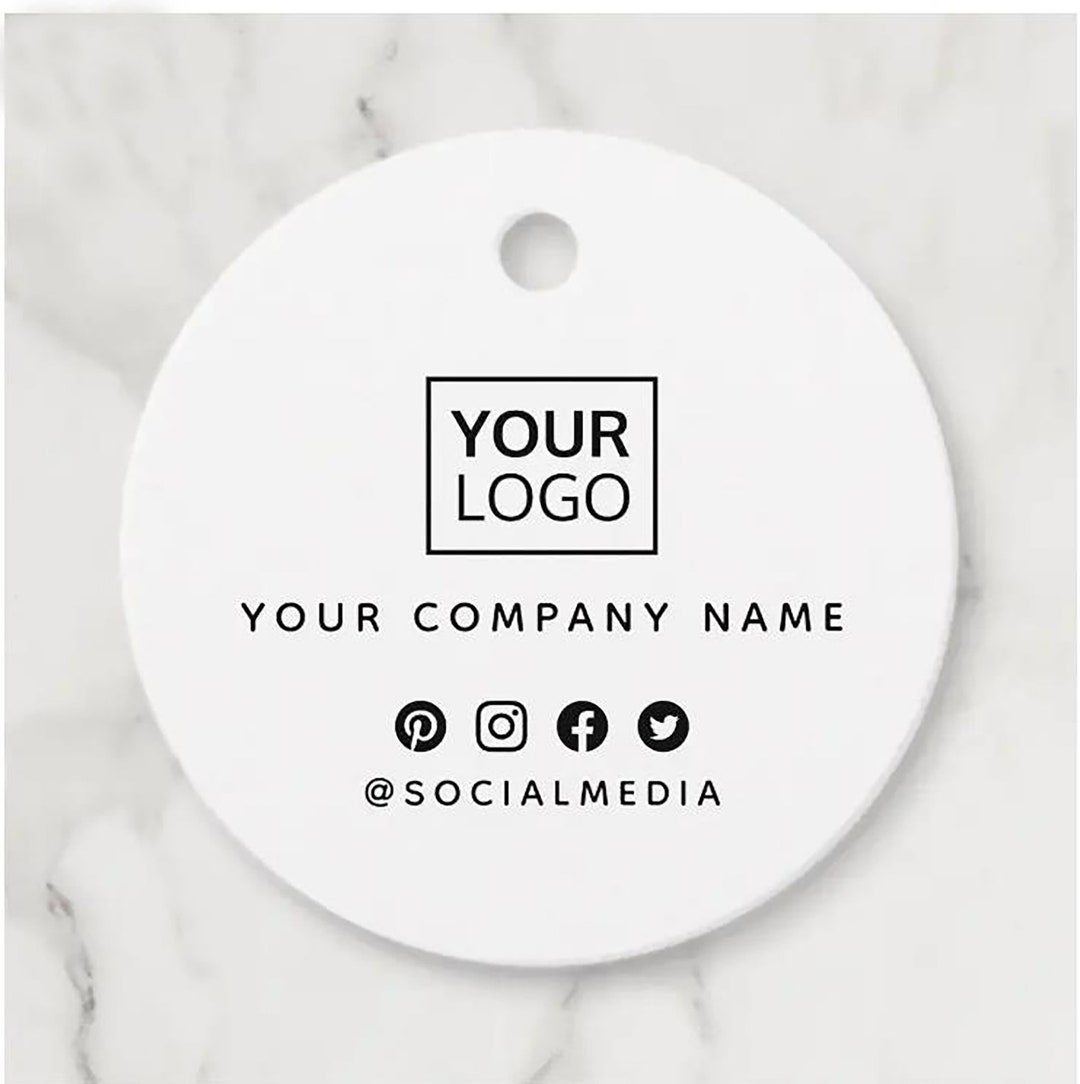 Custom Label Hang Tags, Custom Round Favor Tags, White Round Tags ...