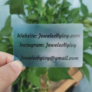 Transparent Plastic Business Cards, Luxury Clear Business Cards ...