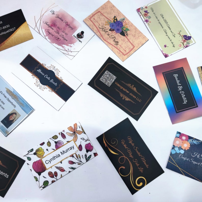 Custom Printed Business Cards Simple Custom Premium Business - Etsy