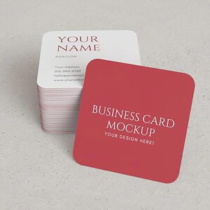Custom Square Business Card, Square Rounded Corner Business Card ...