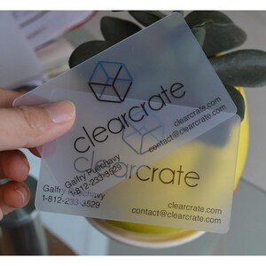 Personalized Business Card, Translucent Business Card, Frosted Boutique ...