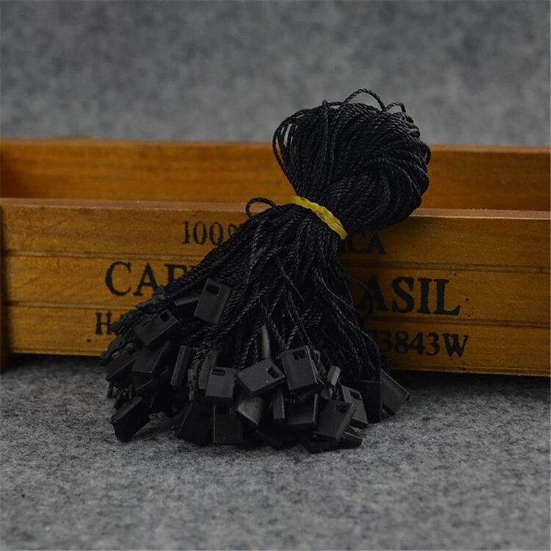 White or Black Hang Tag String, Hang Tag Strings, Swing Tag Strings ...
