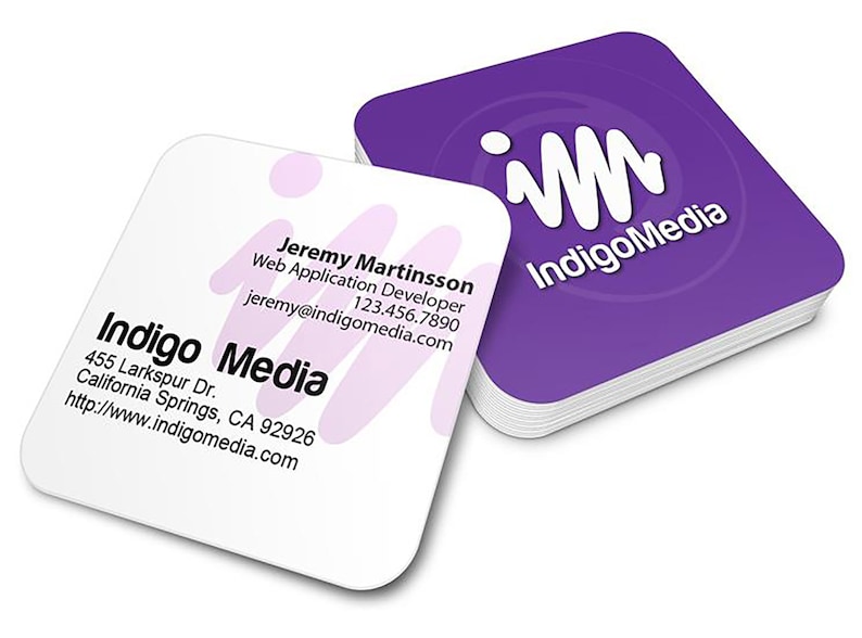 Custom Square Business Card, Square Rounded Corner Business Card ...