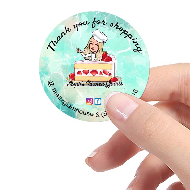 Custom Round Stickers, Personalized Vinyl Stickers With Text or Logo ...