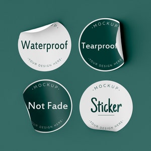 Custom Round Stickers, Personalized Vinyl Stickers With Text or Logo ...