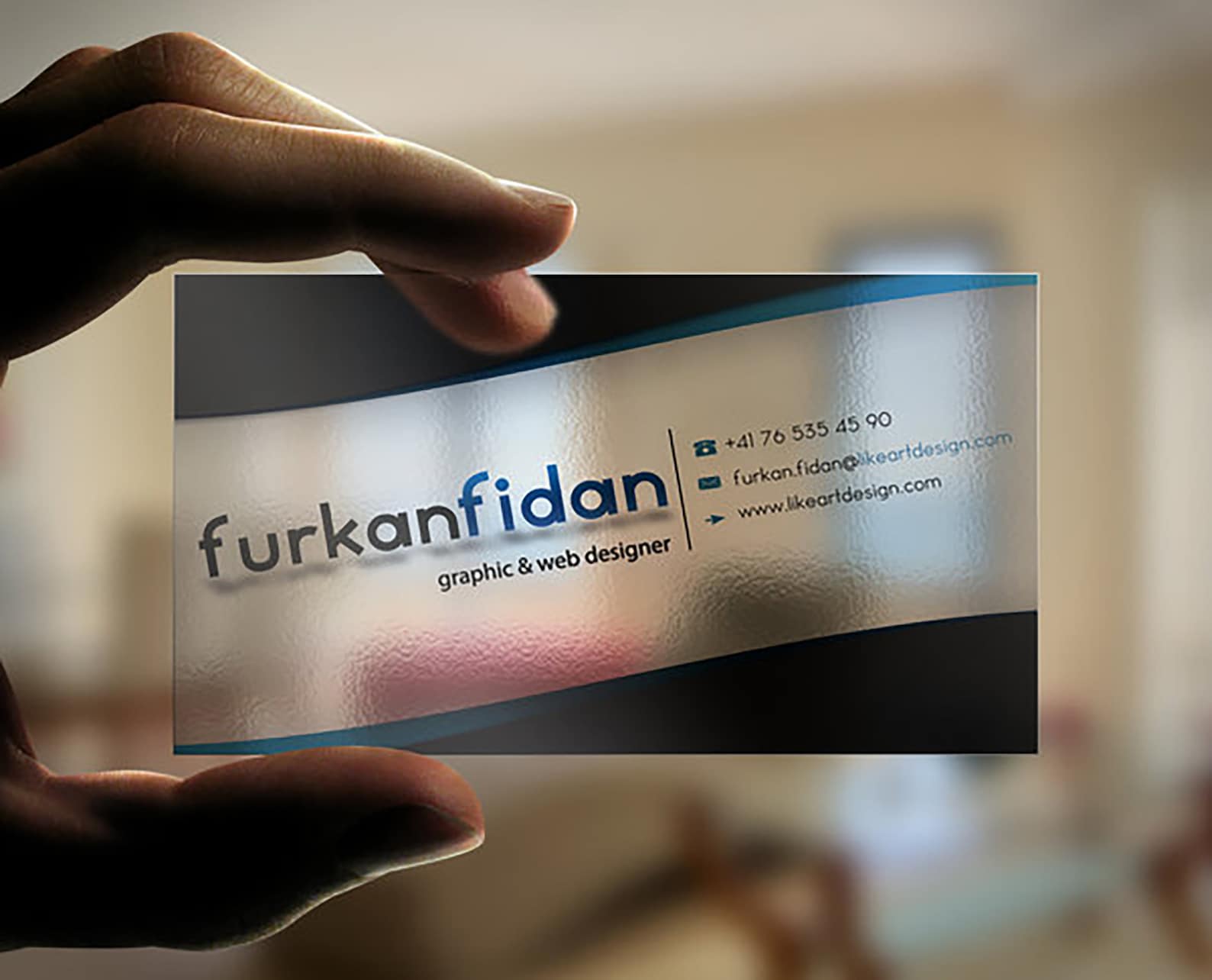 Custom Transparent Business Card Round Corner Business Card - Etsy