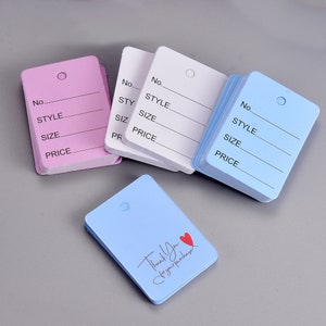 Multi-colored Paper Price Tags, Boutique Clothing Hang Tag, Hang Tags ...
