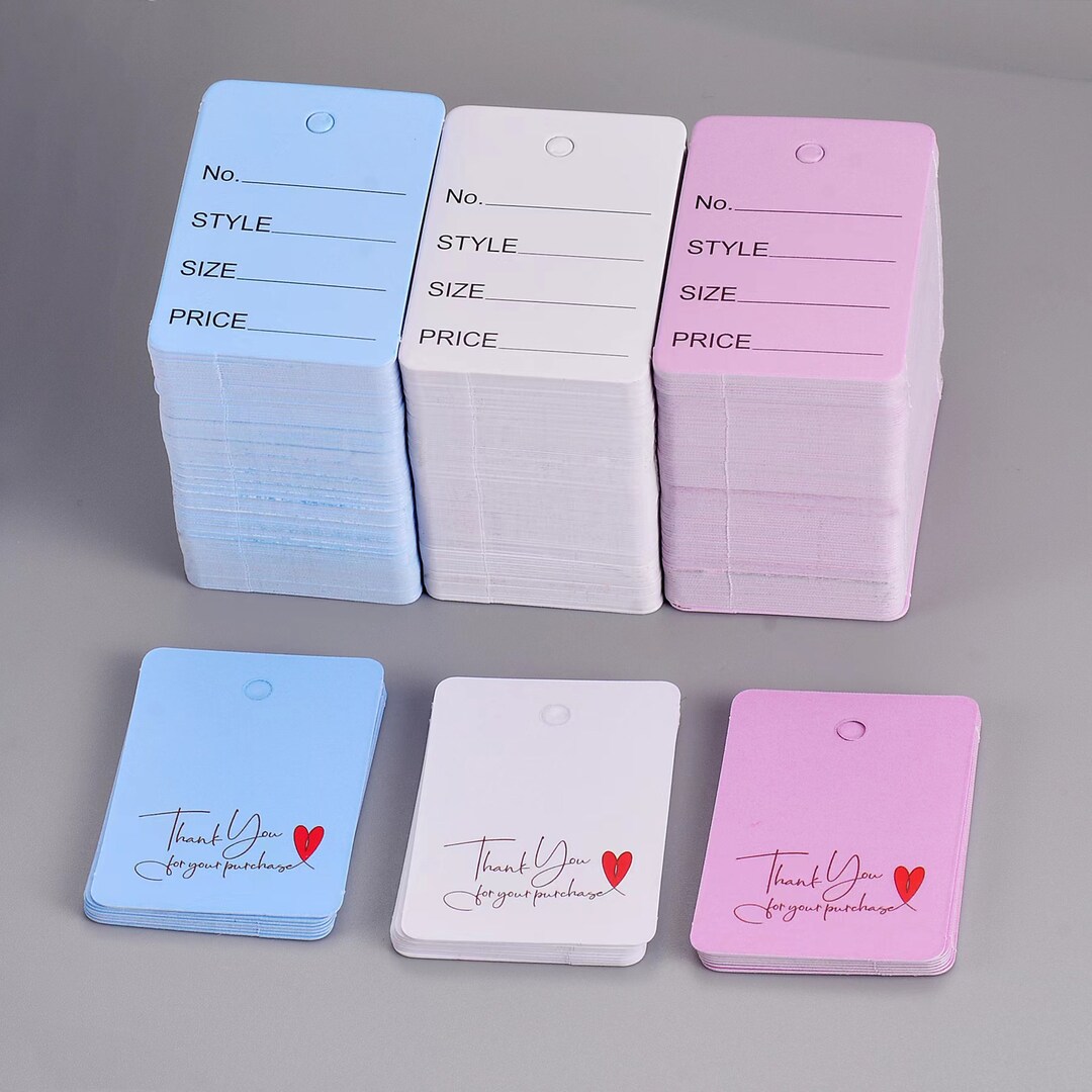 Multi-colored Paper Price Tags, Boutique Clothing Hang Tag, Hang Tags ...