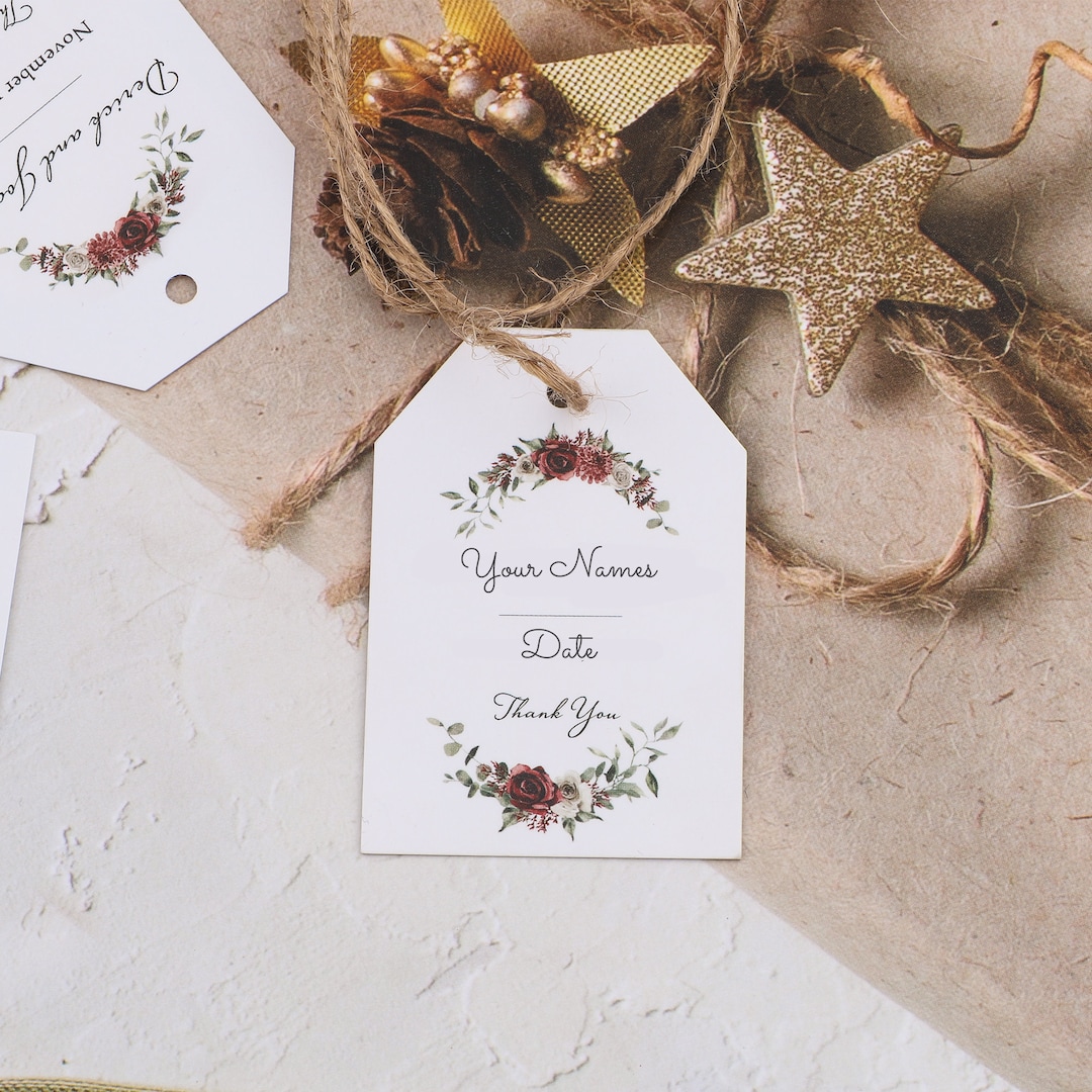 Personalized Wedding Favor Tags, Custom Wedding Tags, Tags With Custom ...