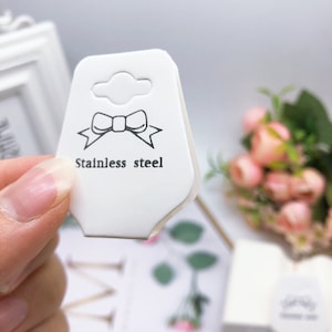 Custom Fold Over Necklace Tags, Jewelry Display Card, Personalized ...