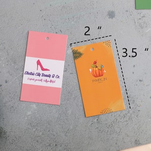 Coated Paper Custom Tags, Price Tags, Custom Hang Tags With Logo ...