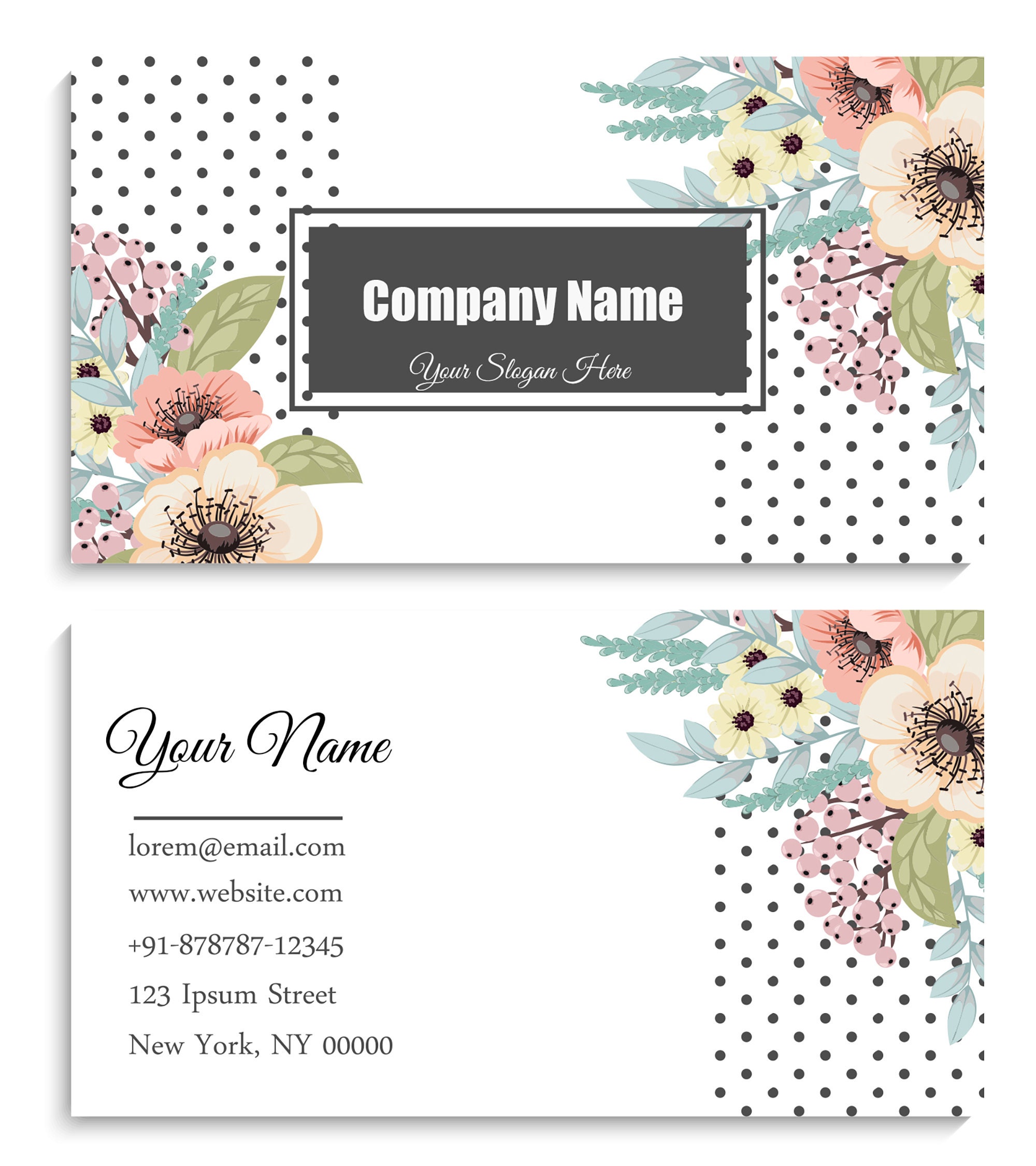 Modern Custom Business Card Custom Business Card Templates - Etsy
