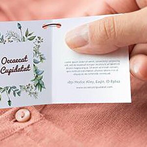 Square Hang Fold Tags, Clothing Labels With Your Design, Half Fold Hang ...