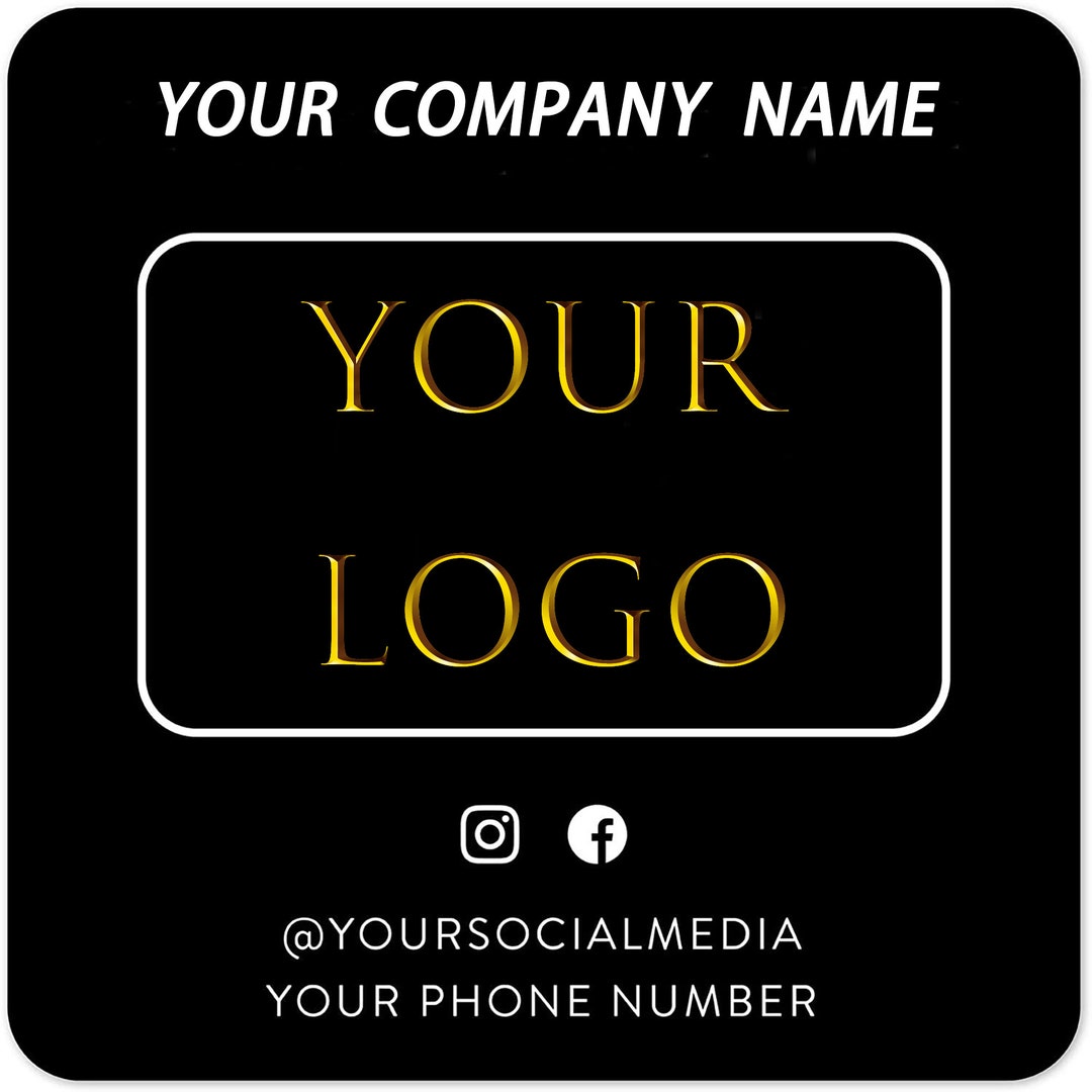 Personalized Square Sticker, Your Own Design Label Sticker, Custom Text ...