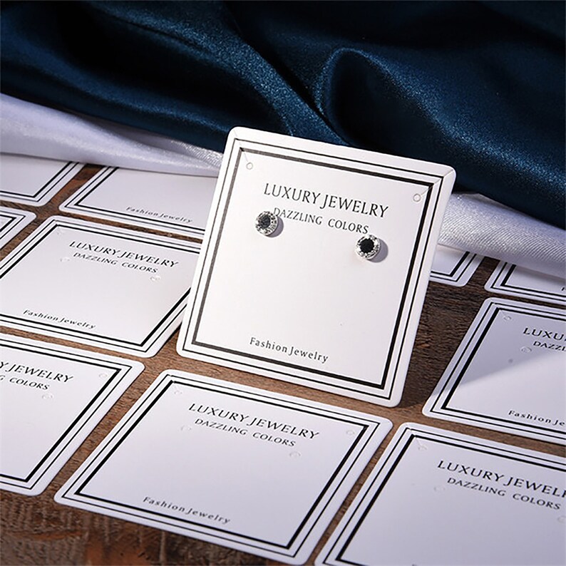 Personalized Jewelry Card, Custom Earring Display Card With Logo ...