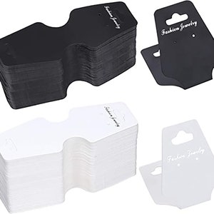 Fold Over Necklace Earring Tag, Jewelry Display Card, Personalized ...