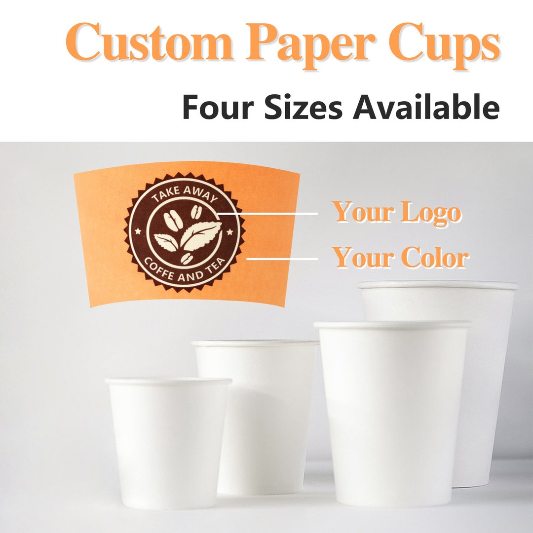 Custom Coffee Cups, Paper Cups, Disposable Cups With - Photo/logo/text, Cups for Company Office ...