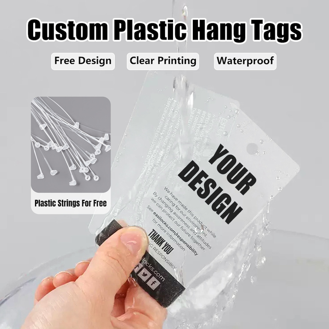 Custom PVC Tags, Multiple Sizes Swing Tags With Rounded Corners, Custom ...