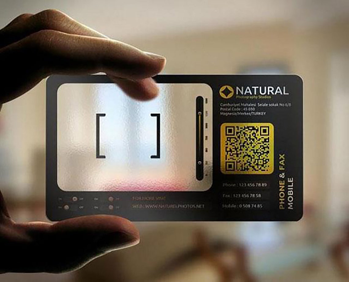 Transparent QR Code Business Card Clear Glossy Plastic Card - Etsy Canada