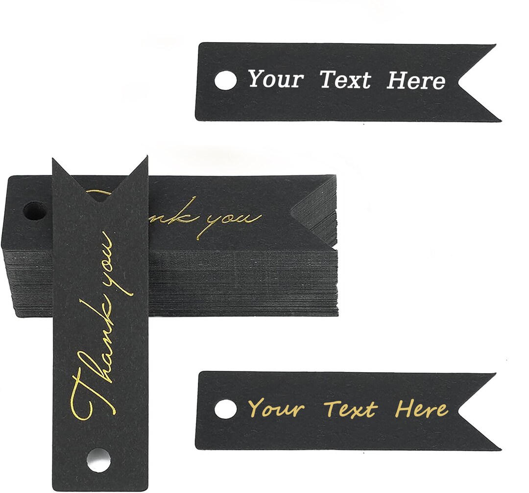 Personalized Text Gift Tags, Custom Tags for Wedding Favors, Handmade ...