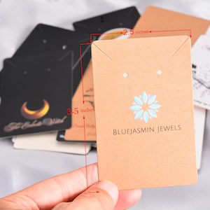 Custom Earring Cards With Your Logo or Text, Set Earring Display Cards ...