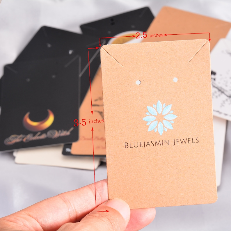 Custom Earring Cards With Your Logo or Text Set Earring - Etsy
