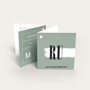 Square Hang Fold Tags, Clothing Labels With Your Design, Half Fold Hang ...