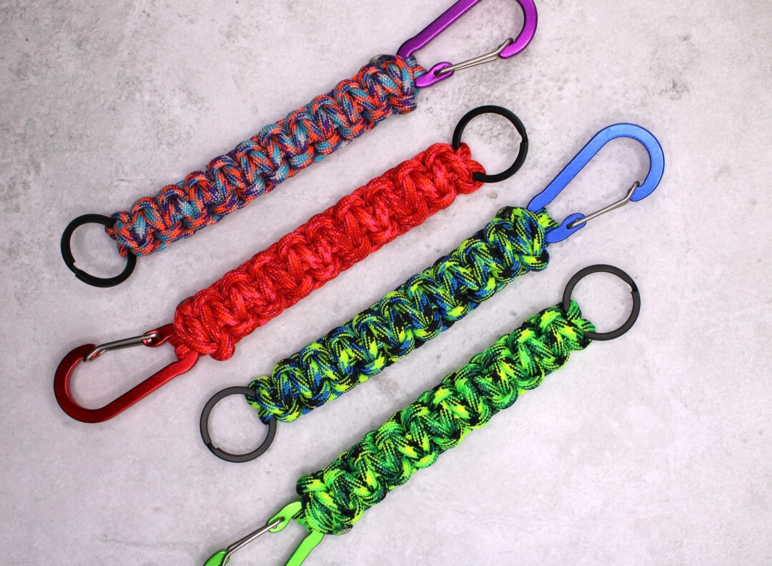 Paracord Keychains With Bright Carabiners, Keychains for Men's and ...