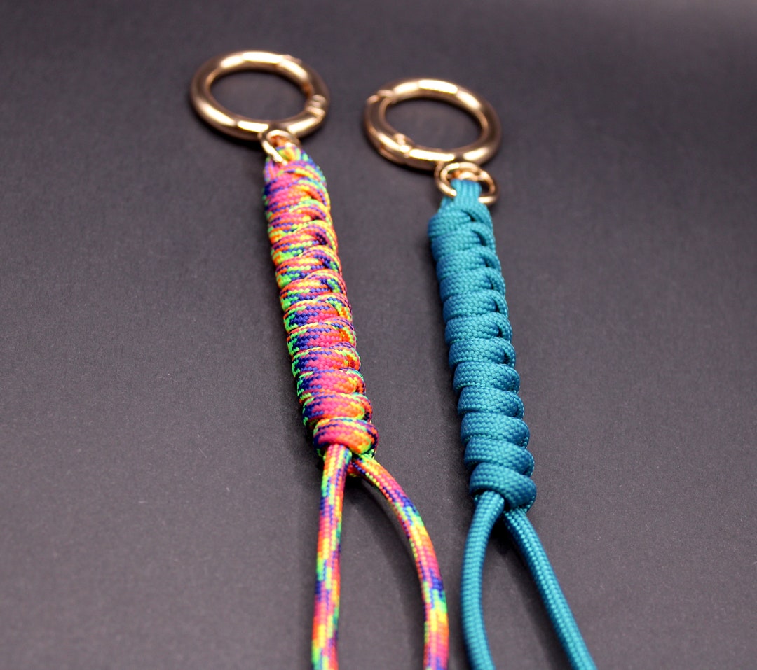 Dainty Paracord Keychain With O-ring Clip - Gold or Silver - Etsy