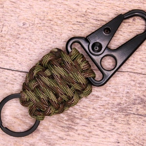 Camo Paracord Keychains, Carabiner Keychains and Monkey Fist Keychains ...