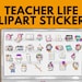 Teacher Stickers for Planner, Digital Stickers, Stickers for Teachers ...