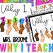 Why I Teach Binder Cover, First Year Teachers, Teacher Binder Cover ...
