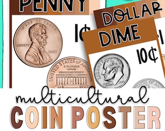 US Coin Posters | K, 1st, 2nd Grade United States Coins, American Coins ...