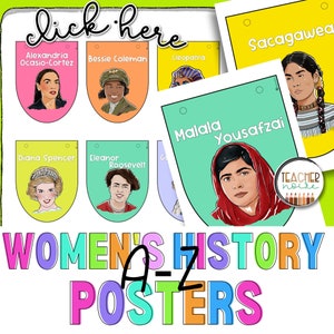 Women's History Month Bulletin Board, Abc's of Women's History Garland ...