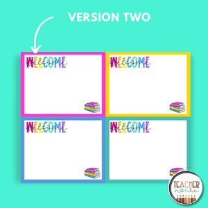 Back to School Teacher Postcard, Welcome Note to New Student, Note to ...