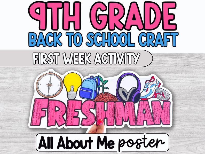 High School All About Me Craft, Poster Worksheet, First Day Week of ...