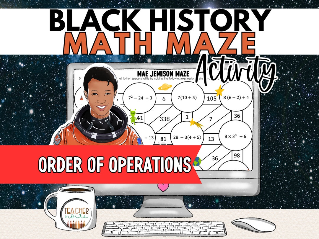 Order of Operations Worksheet, Black History Math, Order of Operations ...